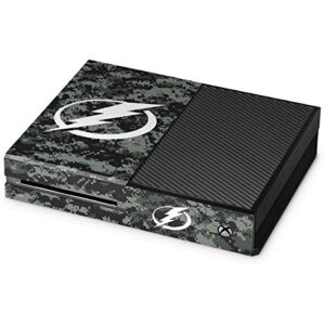 skinit decal gaming skin compatible with xbox one console - officially licensed nhl tampa bay lightning camo design