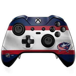 skinit decal gaming skin compatible with xbox one elite controller - officially licensed nhl columbus blue jackets alternate jersey design