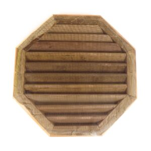 Miller Shingle Octagon Clear Cedar Vent, Flush Mount - 18 inch x 18 inch