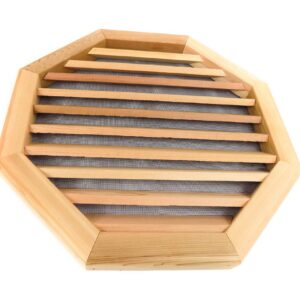 Miller Shingle Octagon Clear Cedar Vent, Flush Mount - 18 inch x 18 inch