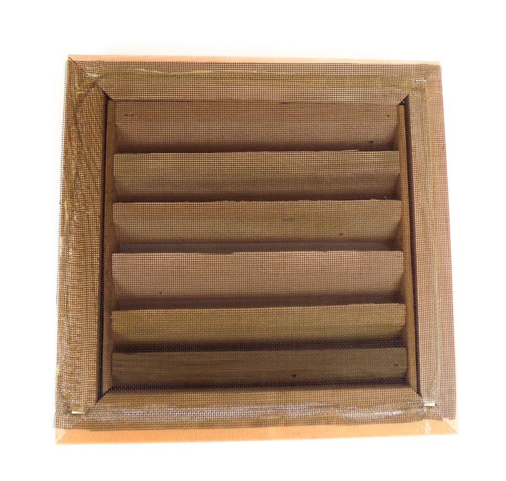 Miller Shingle Square Clear Cedar Vent, Flush Mount - 12 inch x 12 inch