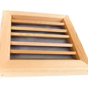 Miller Shingle Square Clear Cedar Vent, Flush Mount - 12 inch x 12 inch