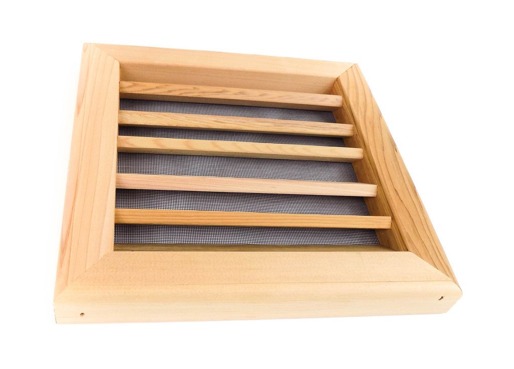 Miller Shingle Square Clear Cedar Vent, Flush Mount - 12 inch x 12 inch