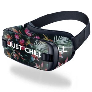 mightyskins skin compatible with samsung gear vr (2016) – just chill | protective, durable, and unique vinyl decal wrap cover | easy to apply, remove, and change styles | made in the usa