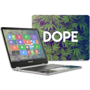 mightyskins skin compatible with samsung chromebook plus 12.3"(2017 - dope | protective, durable, and unique vinyl decal wrap cover | easy to apply, remove, and change styles | made in the usa