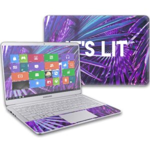 mightyskins skin compatible with samsung notebook 9 – its lit | protective, durable, and unique vinyl decal wrap cover | easy to apply, remove, and change styles | made in the usa