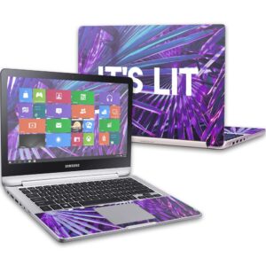 mightyskins skin compatible with samsung notebook 7 spin 13.3" (2016) – its lit | protective, durable, and unique vinyl decal wrap cover | easy to apply, remove, and change styles | made in the usa