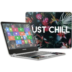 mightyskins skin compatible with samsung chromebook plus 12.3"(2017 - just chill | protective, durable, and unique vinyl decal wrap cover | easy to apply, remove, and change styles | made in the usa