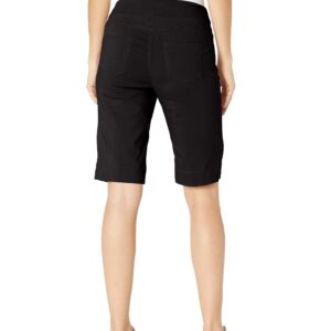 SLIM-SATION Women's Golf Wide Band Pull On Short with Real Pockets(Black,10)