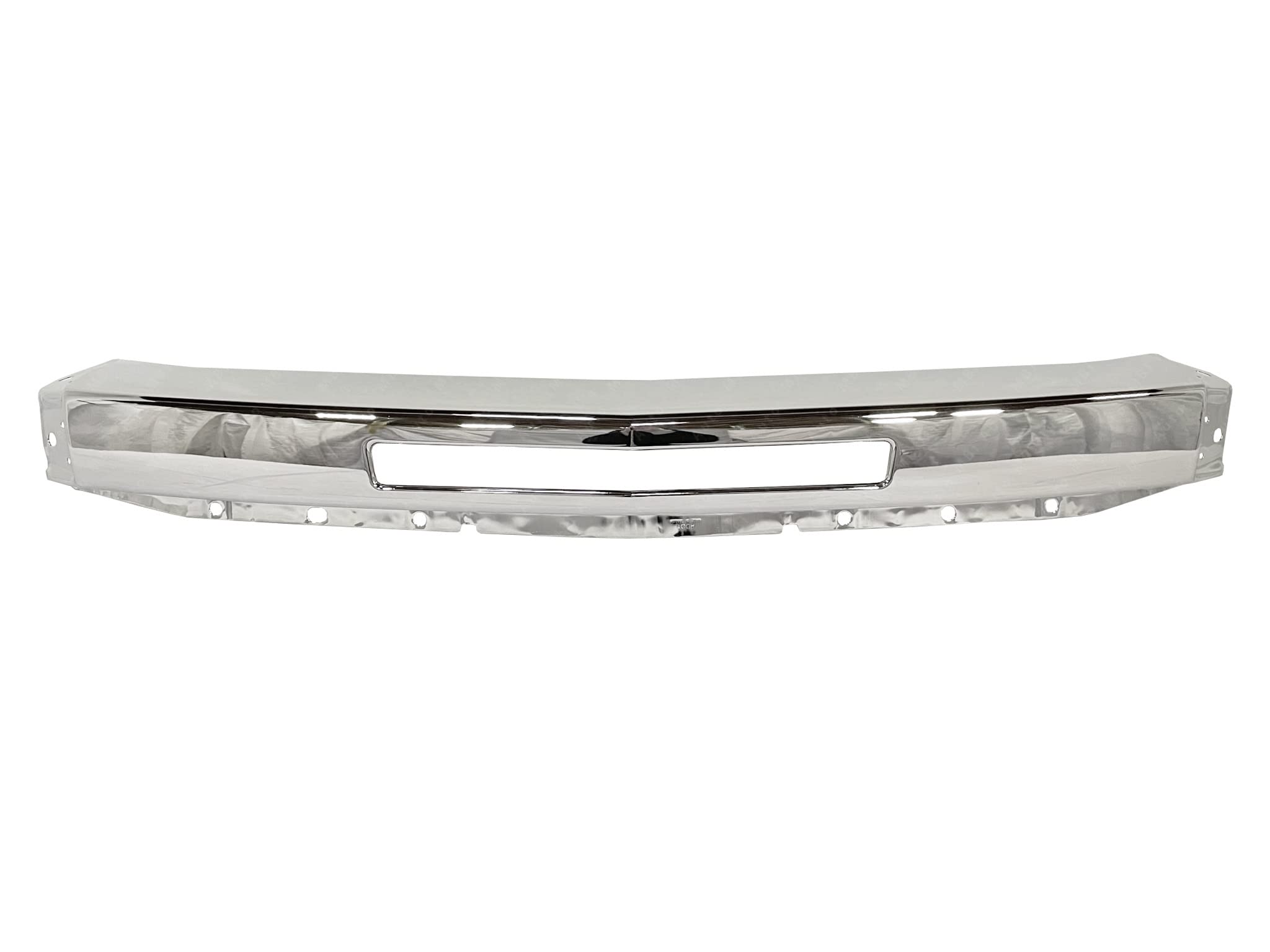 MBI AUTO - Chrome, Steel Front Bumper Impact Face Bar Compatible with 2007 2008 2009 2010 2011 2012 2013 Chevy Silverado 1500 Pickup 07-13, GM1002831