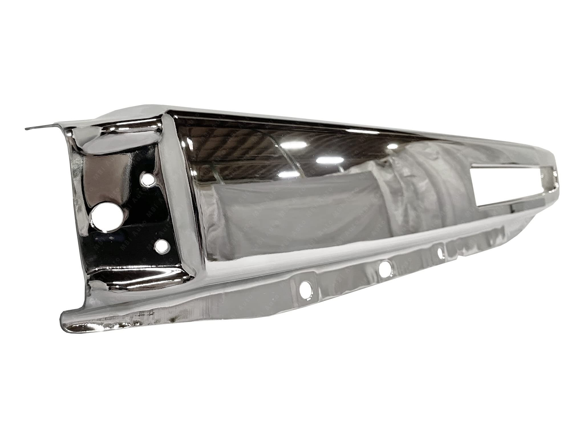 MBI AUTO - Chrome, Steel Front Bumper Impact Face Bar Compatible with 2007 2008 2009 2010 2011 2012 2013 Chevy Silverado 1500 Pickup 07-13, GM1002831