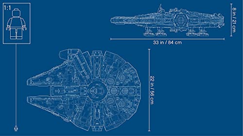 LEGO Star Wars Ultimate Millennium Falcon 75192 - Expert Building Set and Starship Model Kit, Movie Collectible, Featuring Classic Figures and Han Solo's Iconic Ship, Best Gift for Adults