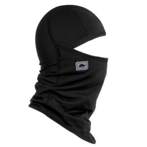 turtle fur quantum balaclava face mask comfort shell hood neck warmer, black