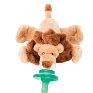 Nookums Paci-Plushies Buddies - Lion Pacifier Holder - Adapts to Name Brand Pacifiers, Suitable for All Ages, Plush Toy includes Detachable Pacifier