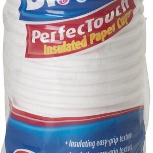 Dixie PerfecTouch Insulated Paper Hot Coffee Cups by GP Pro, 8 oz,50/pack