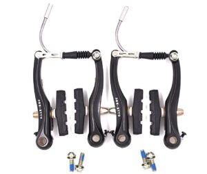 cysky mountain bike v-brakes set replacement for most bicycle, road bike, mtb, include 2 pieces aluminum alloy v brake front rear pair