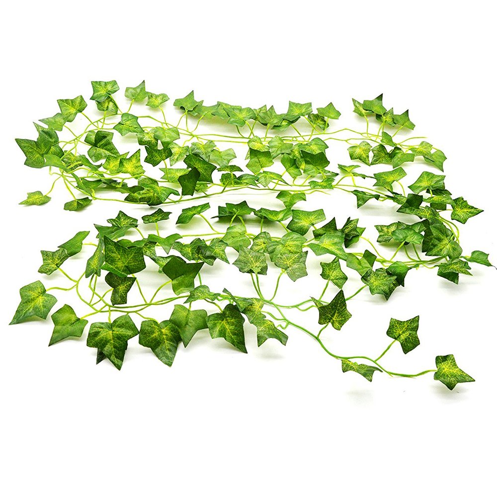 Artiflr 84Feet 12 Strands Artificial Flowers Greenery Fake Hanging Vine Plants Leaf Garland Hanging for Wedding Party Garden Outdoor Office Wall Decoration