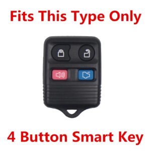 Rpkey Silicone Keyless Entry Remote Control Key Fob Cover Case protector Replacement Fit For Ford Mustang Edge Escape Expedition Explorer Focus Escort Lincoln Mercury CWTWB1U331 black