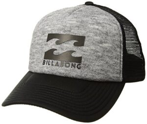 billabong men's classic trucker hat, grey heather, one size