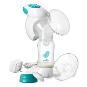 evenflo feeding occasional use closed system advanced single electric one-handed breast pump