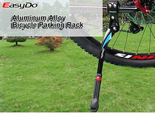 EasyDo 24"-29" MTB Bicycle Kick Stand Parking Racks Mountain Bike Kickstand Road Cycling Side Stand Support Adjustable 34-41cm (Blue)