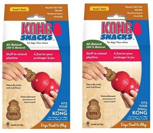 kong stuff n mini liver snaps dog treat [set of 2] flavor: peanut butter