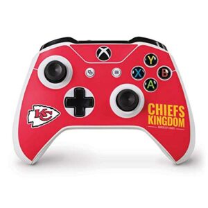 skinit decal gaming skin compatible with xbox one s controller - officially licensed nfl kansas city chiefs team motto design