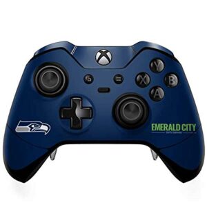 skinit decal gaming skin compatible with xbox one elite controller - officially licensed nfl seattle seahawks team motto design