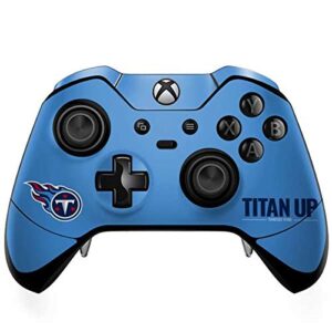 skinit decal gaming skin compatible with xbox one elite controller - officially licensed nfl tennessee titans team motto design