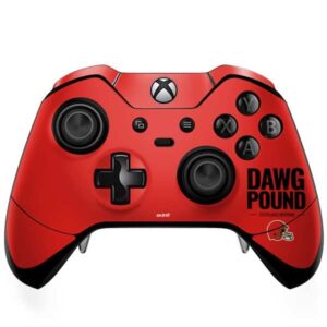 skinit decal gaming skin compatible with xbox one elite controller - officially licensed nfl cleveland browns team motto design