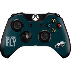 skinit decal gaming skin compatible with xbox one controller - officially licensed nfl philadelphia eagles team motto design