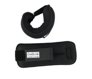 cando 10-3384-2 weight straps, 5 lb. set, black (pack of 2)