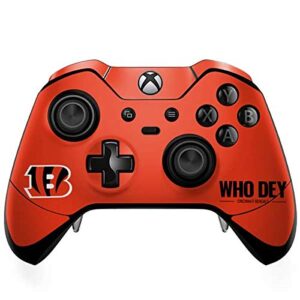 skinit decal gaming skin compatible with xbox one elite controller - officially licensed nfl cincinnati bengals team motto design