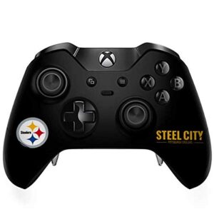 skinit decal gaming skin compatible with xbox one elite controller - officially licensed nfl pittsburgh steelers team motto design