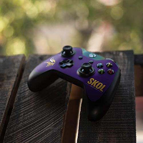 Skinit Decal Gaming Skin Compatible with Xbox One Controller - Officially Licensed NFL Minnesota Vikings Team Motto Design