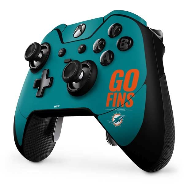 Skinit Decal Gaming Skin compatible with Xbox One Elite Controller - Officially Licensed NFL Miami Dolphins Team Motto Design