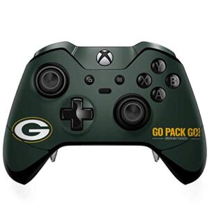 skinit decal gaming skin compatible with xbox one elite controller - officially licensed nfl green bay packers team motto design