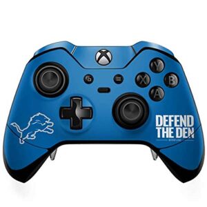 skinit decal gaming skin compatible with xbox one elite controller - officially licensed nfl detroit lions team motto design