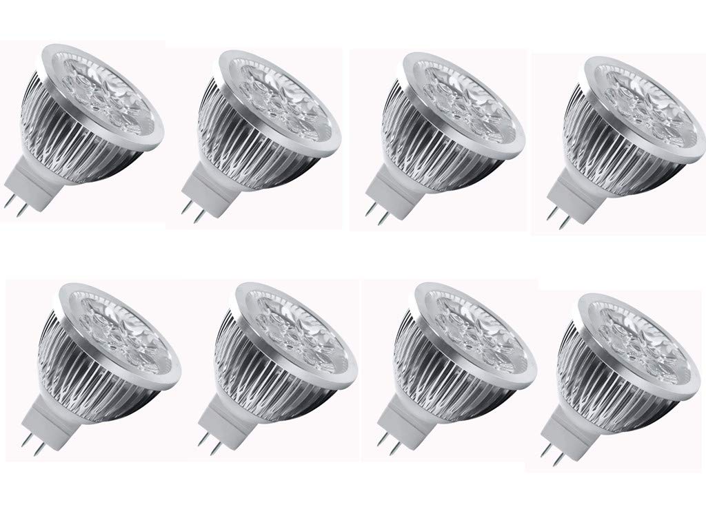 JKLcom 4W LED MR16 Bulbs 12V 4W LED Spotlight Bulb for Landscape Track Light, MR16 GU5.3 Base,12 Volt,4W(35W Equivalent Halogen Replacement),Warm White 3000K,8 Pack