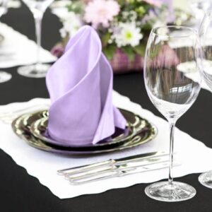 Tableclothsfactory 20x20 Lavender Wholesale Polyester Linen Napkins for Wedding Birthday Party Tableware - 5 PCS