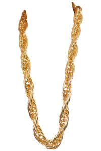 arsimus 40-inch heavy gold dookie chain for 80s and 90s rapper costume