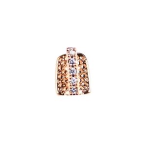 cz gap grillz 14k rose gold plated cubic zirconia bling tooth top or bottom teeth single cap hip hop grills