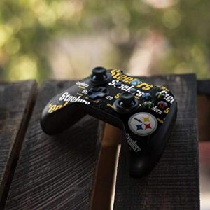 Skinit Decal Gaming Skin compatible with Xbox One Elite Controller - Officially Licensed NFL Pittsburgh Steelers Black Blast Design