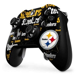 Skinit Decal Gaming Skin compatible with Xbox One Elite Controller - Officially Licensed NFL Pittsburgh Steelers Black Blast Design