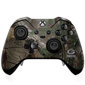 skinit decal gaming skin compatible with xbox one elite controller - officially licensed nfl green bay packers realtree xtra green camo design