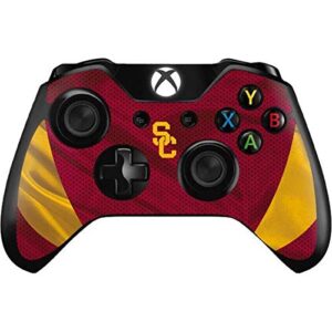 skinit decal gaming skin compatible with xbox one controller - officially licensed usc usc trojans jersey design