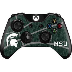 skinit decal gaming skin compatible with xbox one controller - officially licensed college michigan state university green basketball design