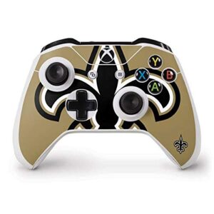 skinit decal gaming skin compatible with xbox one s controller - officially licensed nfl new orleans saints large logo design