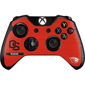 skinit decal gaming skin compatible with xbox one controller - officially licensed college oregon state texture design