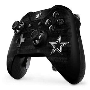 Skinit Decal Gaming Skin compatible with Xbox One Elite Controller - Officially Licensed NFL Dallas Cowboys Black & White Design